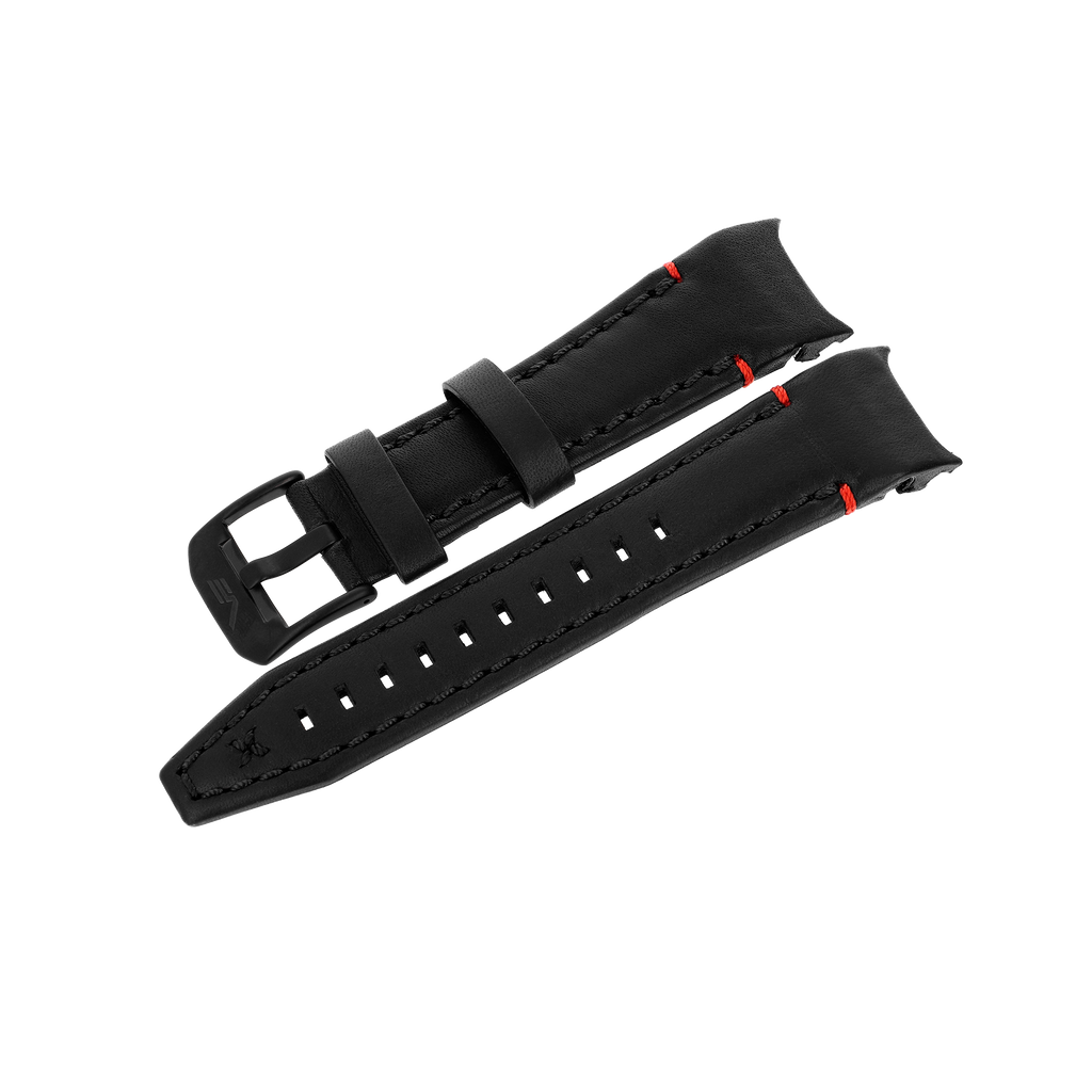 JUST4WATCHES | VOSTOK EUROPE ATOMIC AGE BLACK LEATHER STRAP - BLACK ...